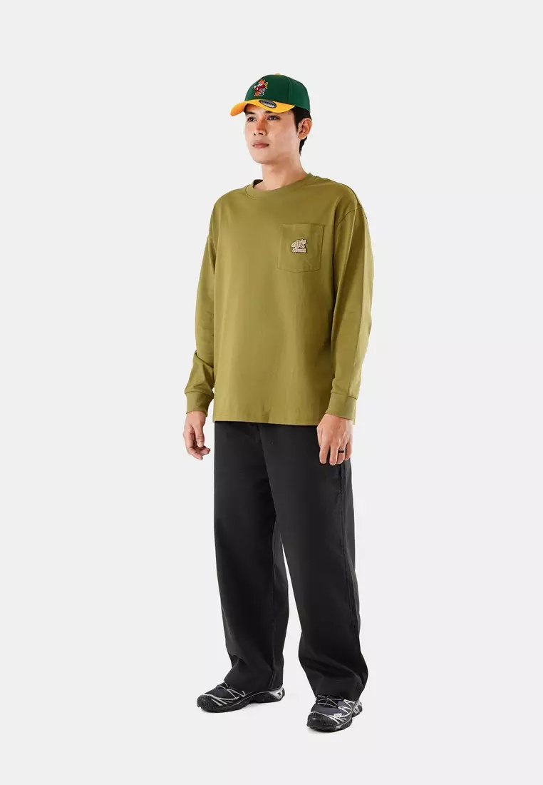 Jual 3SECOND Men's T-Shirt Oversized Small Logo Long Sleeve C020523 ...