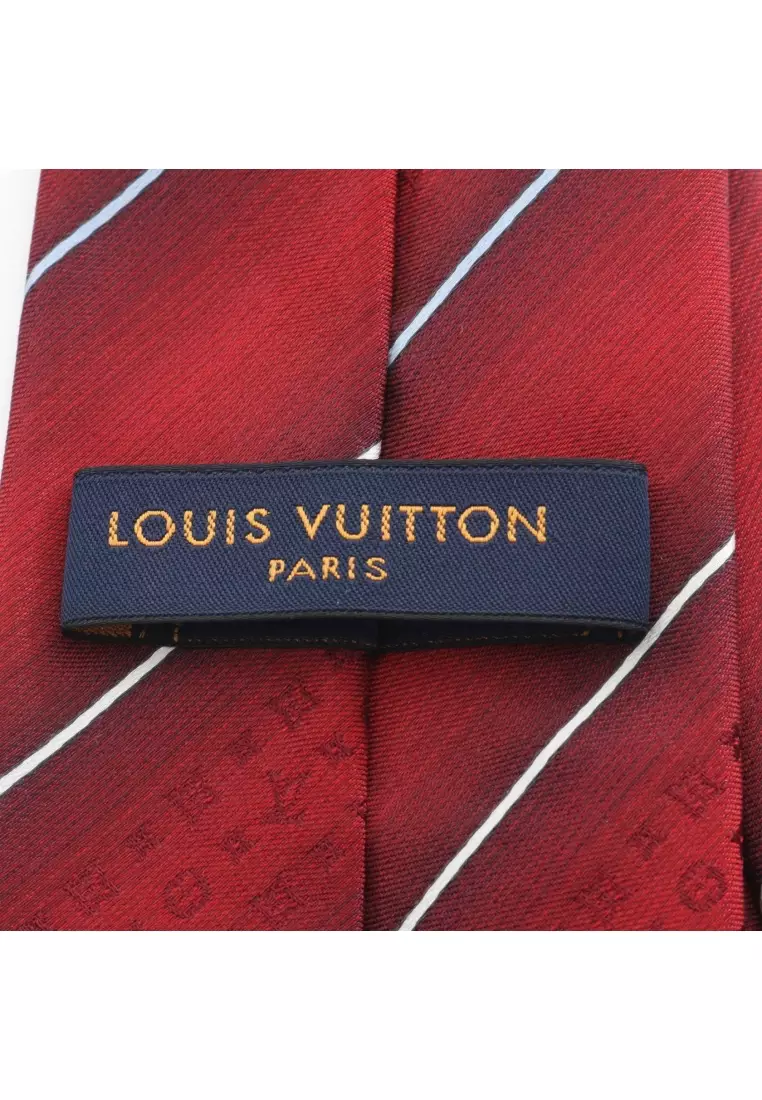 網上選購 Louis Vuitton Pre-Loved Louis Vuitton Cravat LV Slope tie silk Red ...