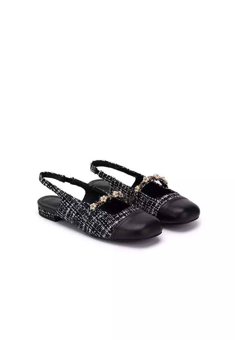 Buy Nose TWEED PEARL EMBELLISHED SLINGBACK MARY JANE 2025 Online ...
