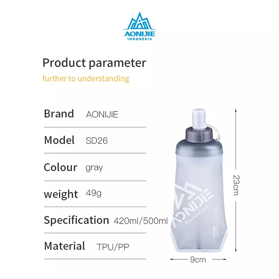 Jual Aonijie Aonijie Soft Flask SD26 Water Bottle - 500ml tempat minum ...