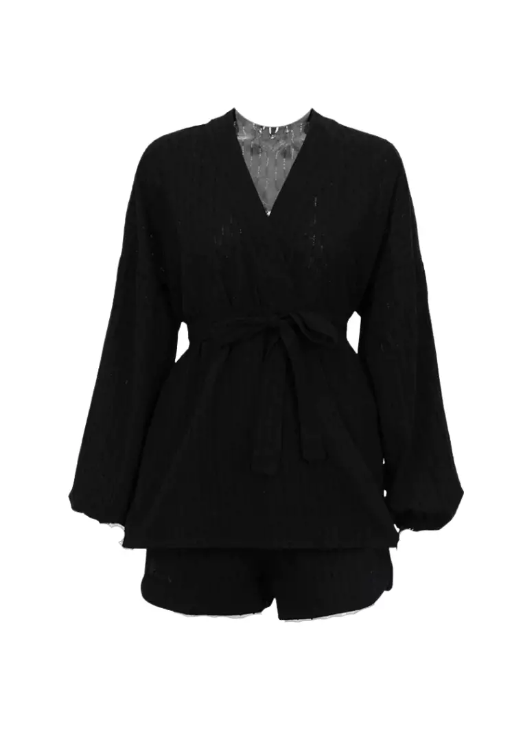 Buy THE LOUNGE EDIT Xariah Outfit Set Black 2025 Online | ZALORA Philippines