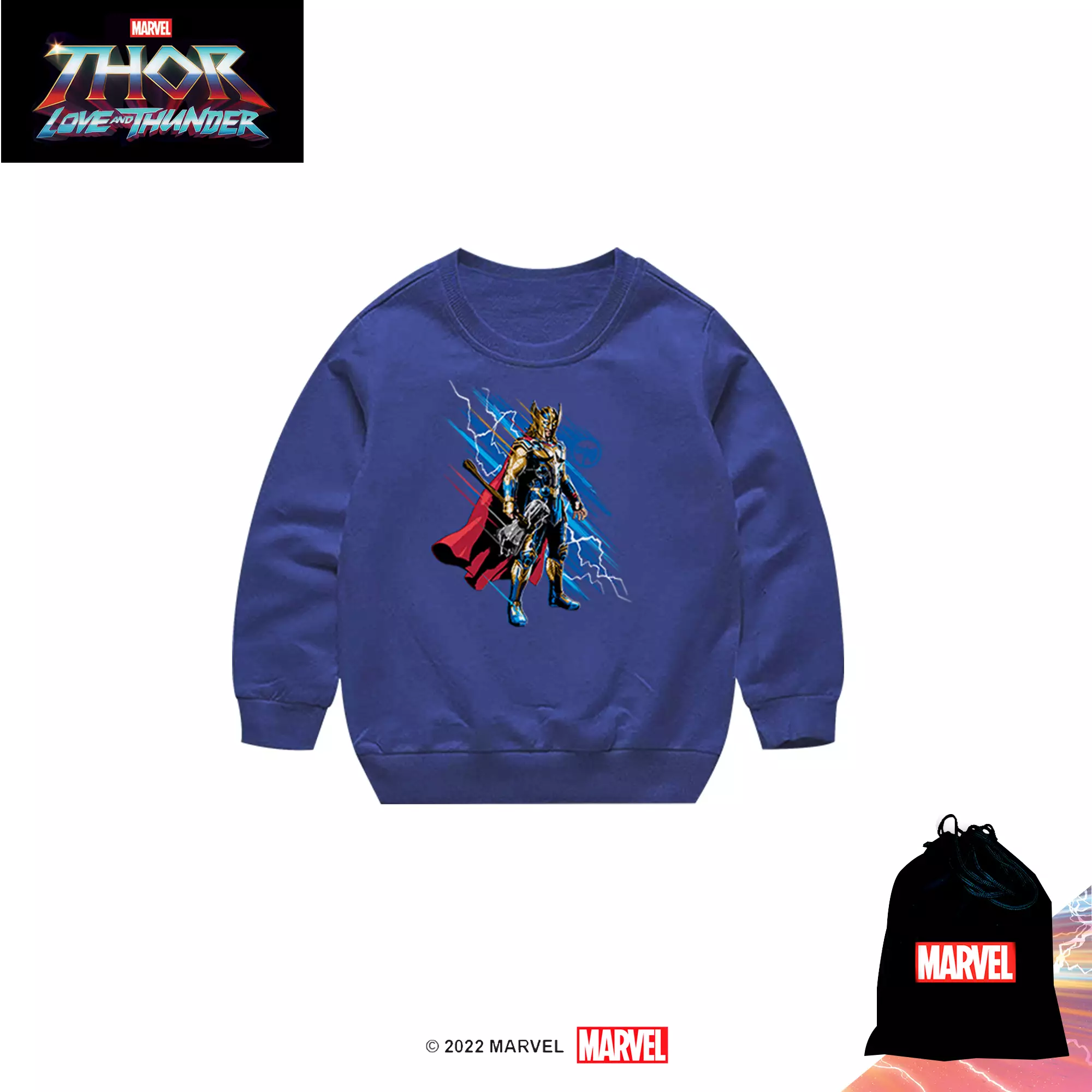 Jual Custom.id Marvel Crewneck Kids Sweater Anak Thor Love and Thunder ...