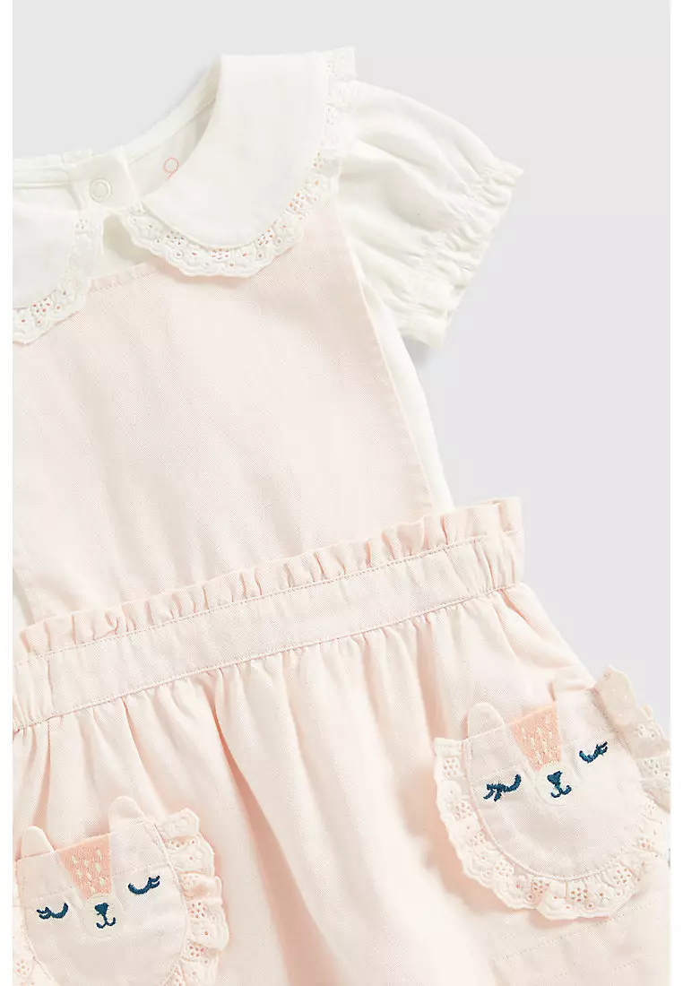 Buy Mothercare Pink Pinny Dress And T-Shirt Set Online | ZALORA Malaysia