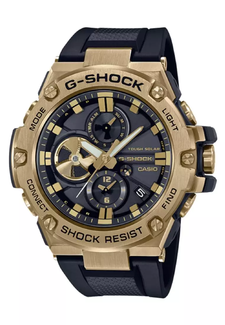 Buy Casio G-shock Steel Bluetooth Analog Solar Watch GST-B100GB-1A9 ...