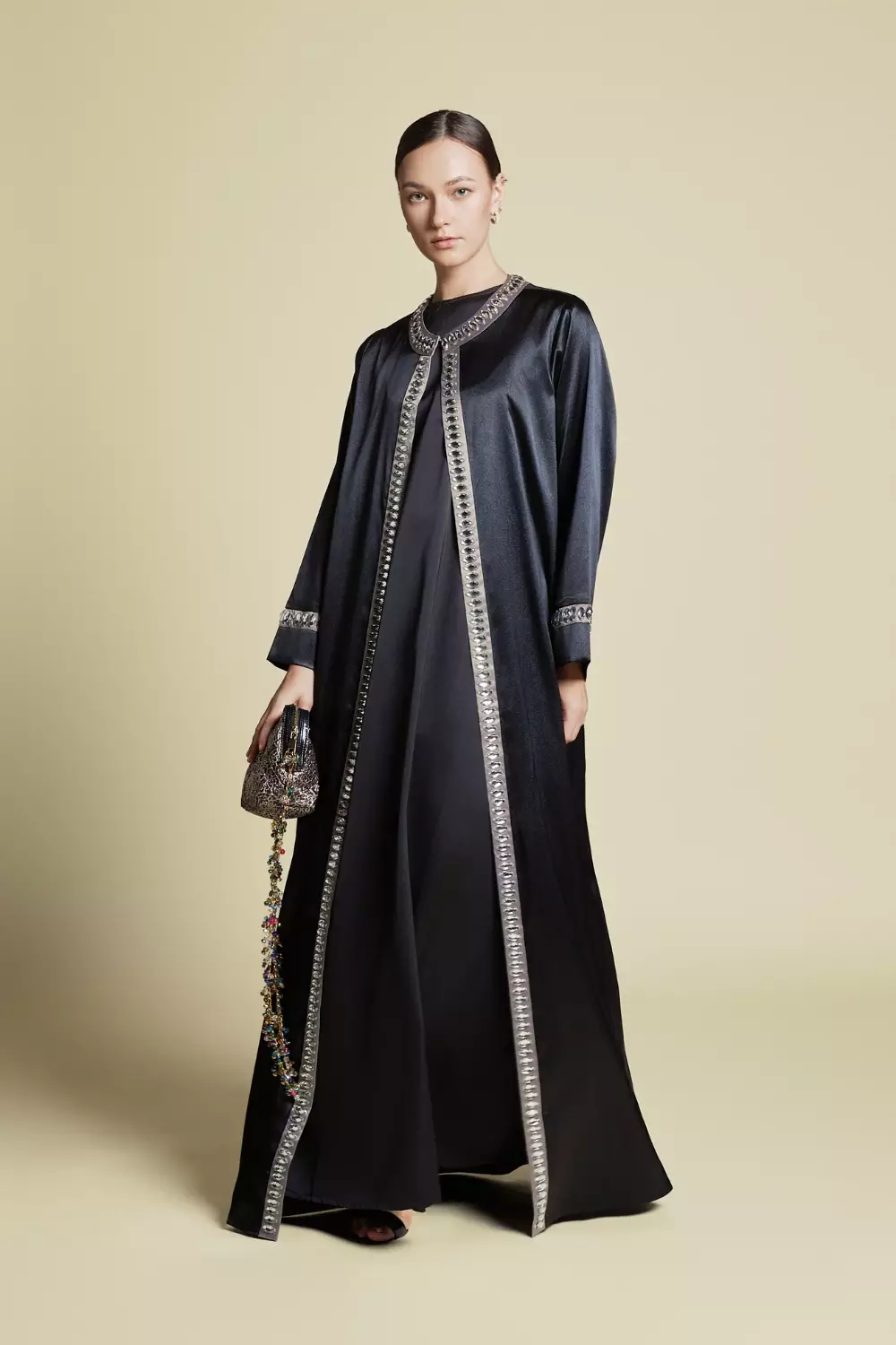 Jual Demure & Co DEMURE&CO - Hafsa Prive’ Embellished Coat Dress Black ...