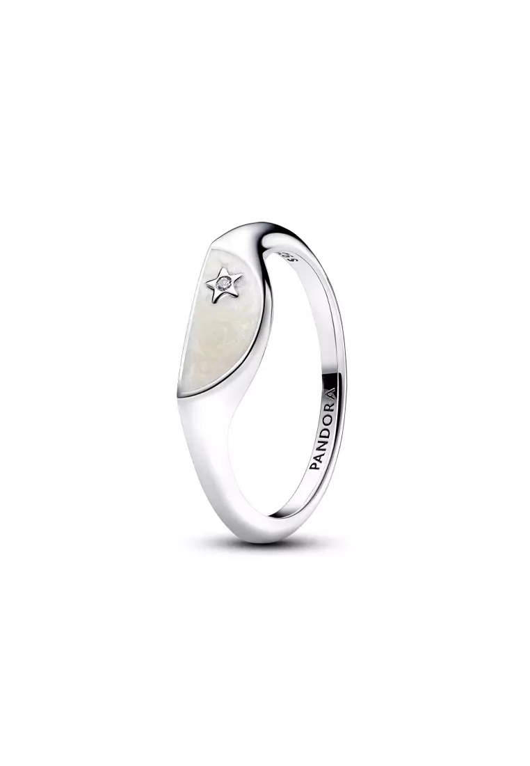Buy PANDORA Pandora ME 14k Gold Plated Halved Clear & Shimmering Enamel ...