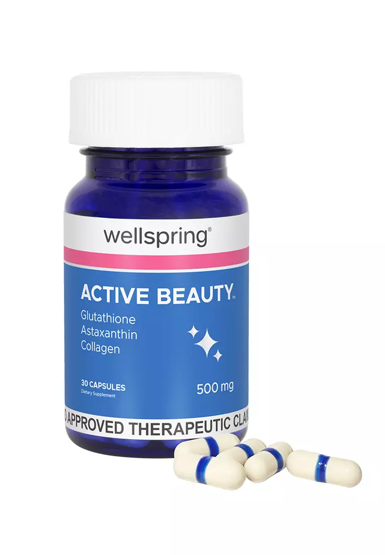 Buy WELLSPRING Active Beauty Collagen with Glutathione Capsules 2026 ...