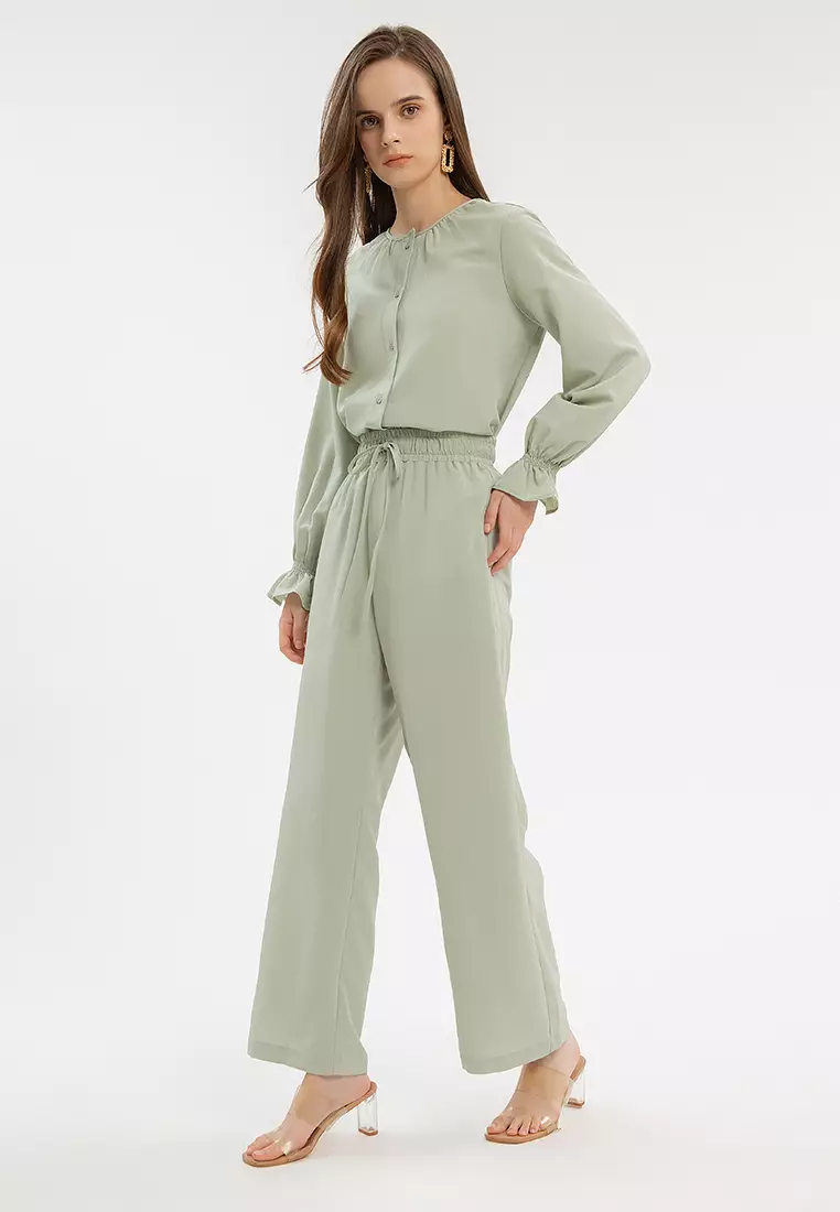 Jual Minimal Minimal BB Tenika Pants Sage Green Original 2025 | ZALORA ...