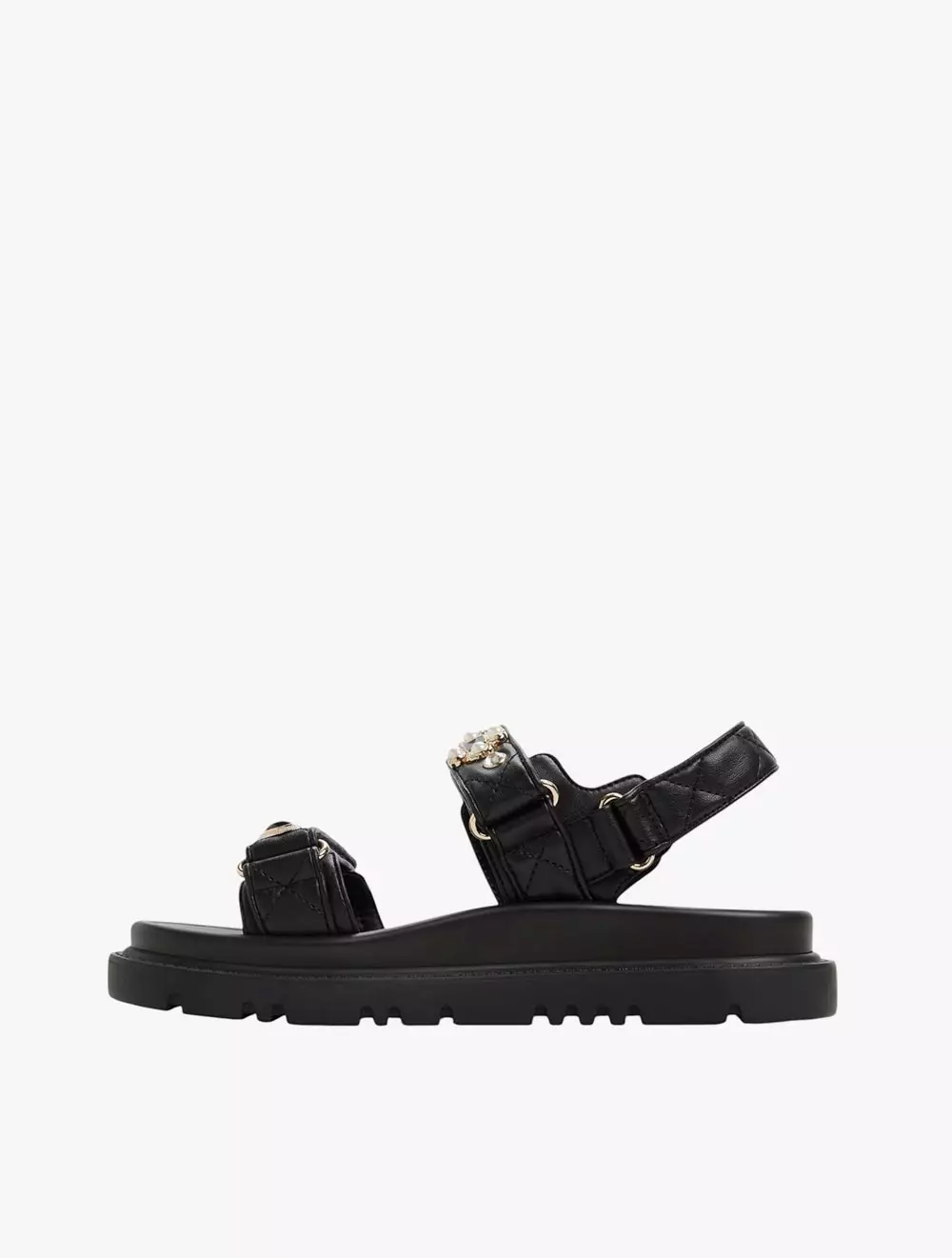 Jual ALDO Aldo Gemima Footbed Sandals - Black Original 2025 | ZALORA ...