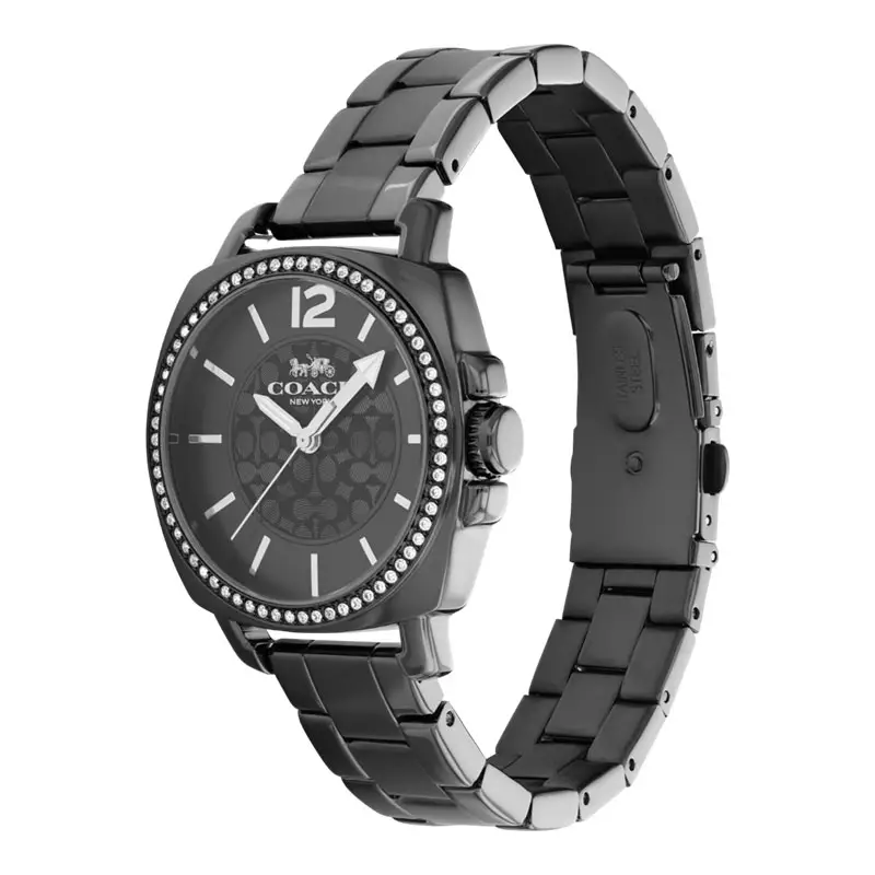 Jual Coach Jam Tangan Wanita Coach Boyfriend 14503984 Ladies Black Dial ...