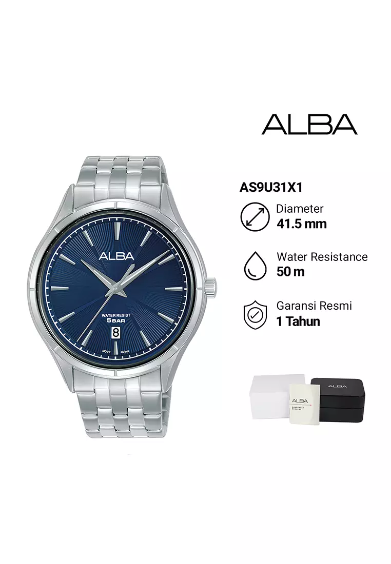 Jual Alba Alba Prestige Jam Tangan Analog Couple Silver Blue Dial ...