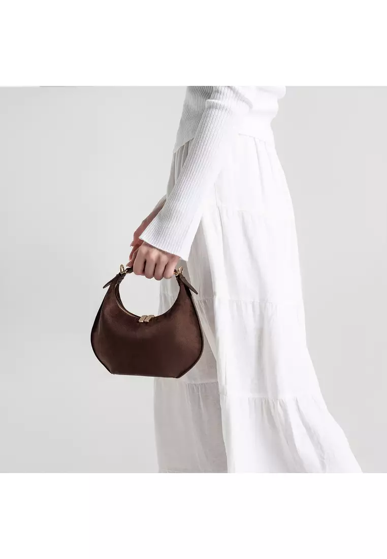 Buy Sometime Kuki Mini Bag Suede - Espresso 2025 Online | ZALORA ...