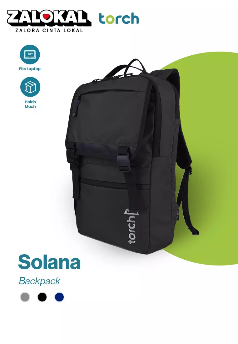 Jual TORCH.ID Torch Solana Black Backpack Original 2024 | ZALORA ...