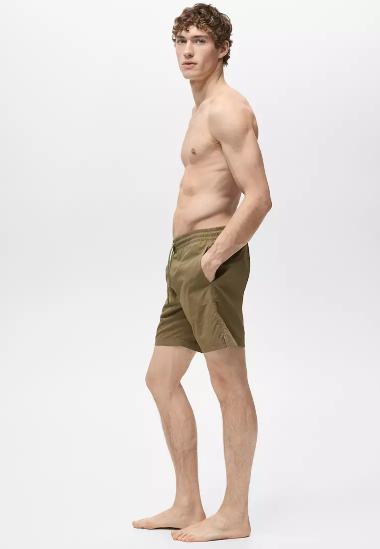 Buy MANGO Man Basic Drawstring Swimsuit Online | ZALORA Malaysia