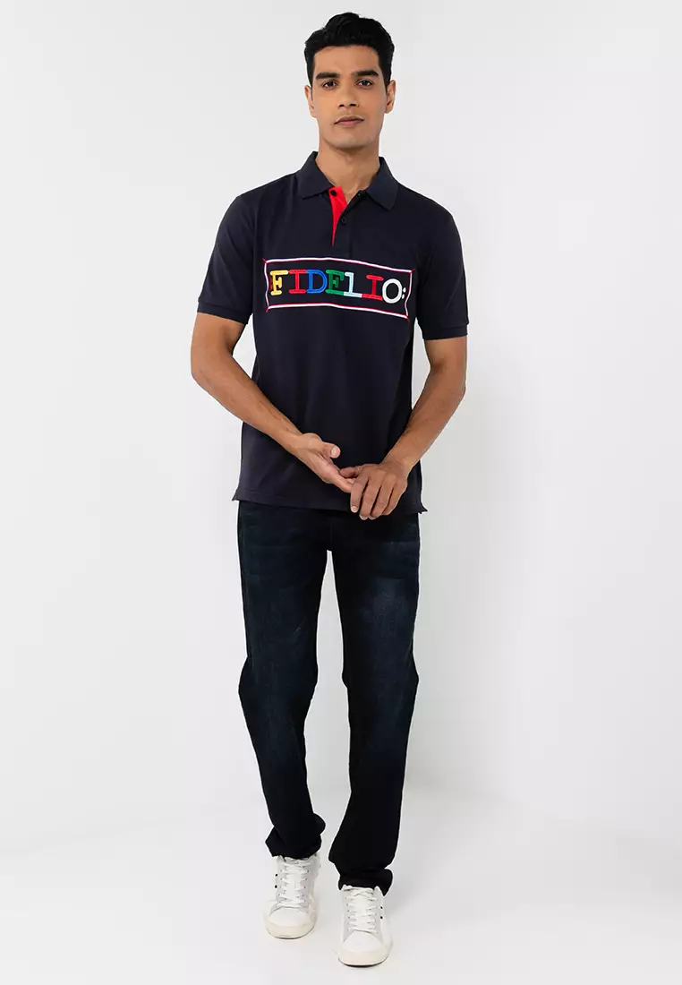 Buy Fidelio Signature Logo Embroidery Polo Shirt 2024 Online | ZALORA ...