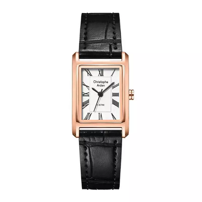 Jual Christophe Arden Christophe Arden CA 1006 Rosegold Black Leather ...