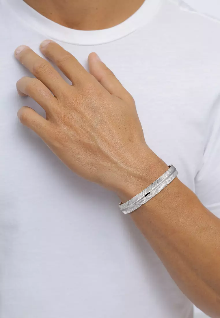 Buy Kuzzoi Bracelet Men Bangle Feather Basic 2026 Online | ZALORA