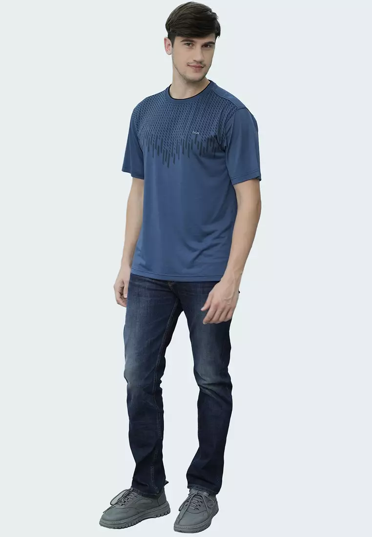 Jual LGS LGS - Kaos Olahraga Quick Dry - Regular Fit - Running - Tenis - Warna Biru - CTS.229 ...