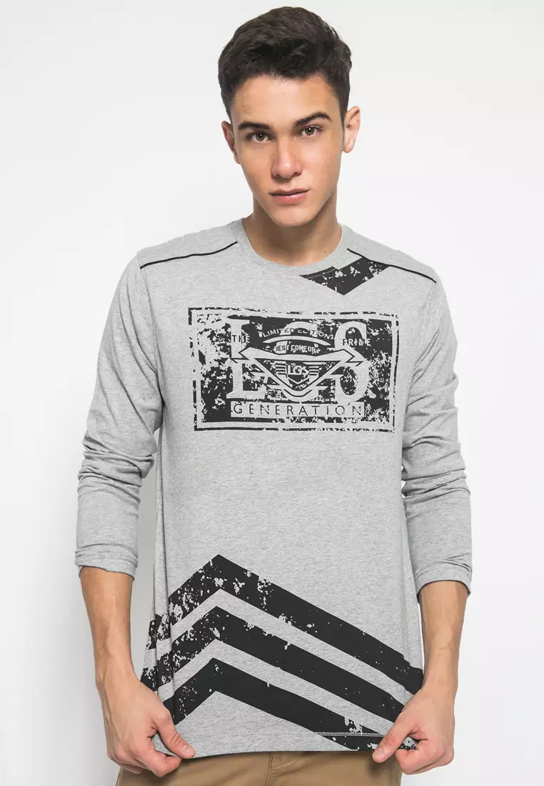 Jual LGS LGS - Slim Fit - Kaos Fashion - Limited Edition - Abu Original ...