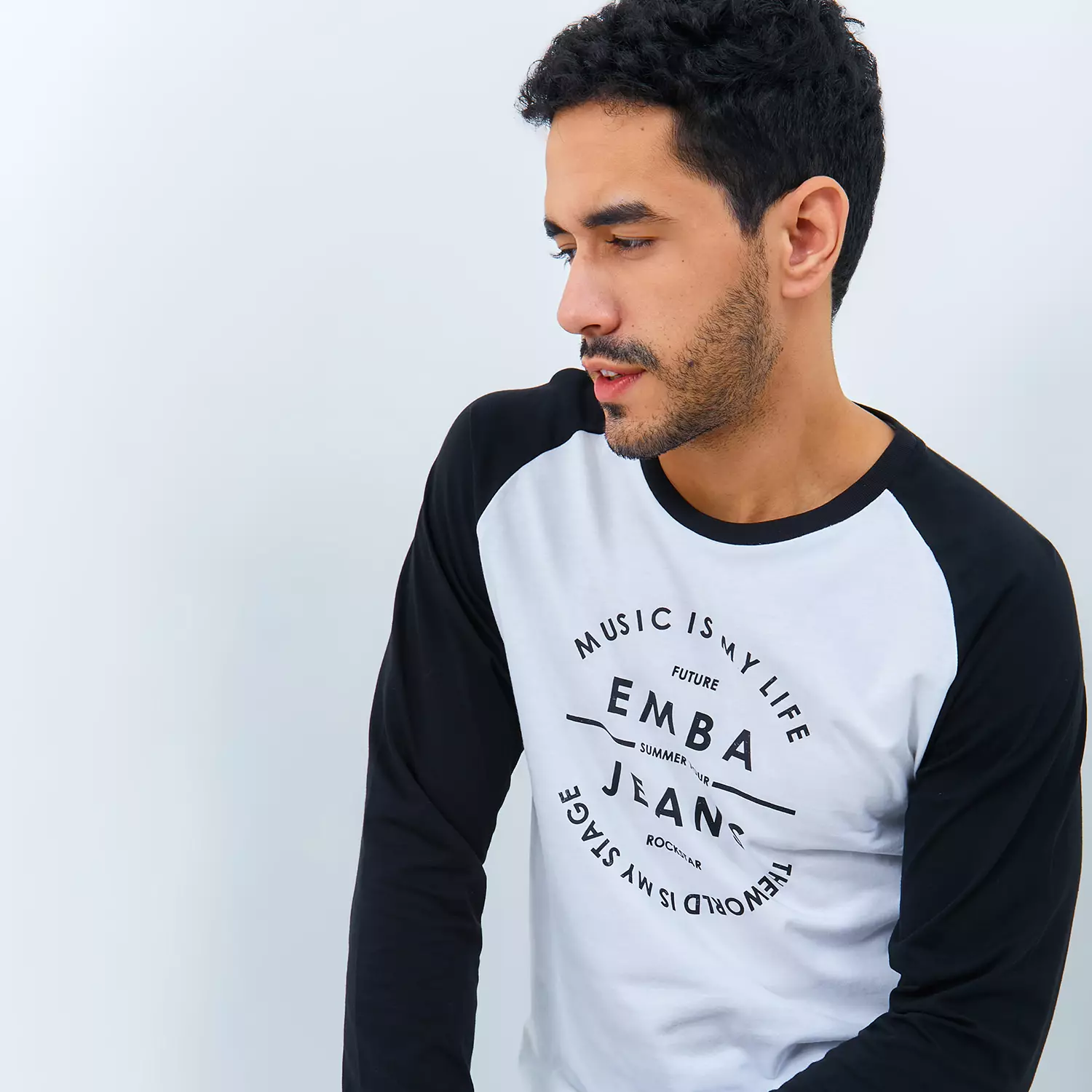 Jual Emba Jeans EMBA JEANS - Kaos Raglan Lengan Panjang Regular Fit ...