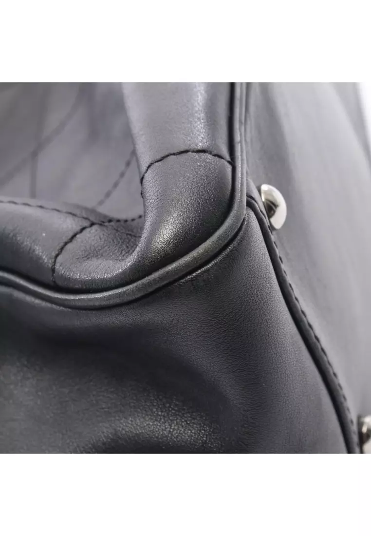 Buy CHANEL Pre-Loved Chanel chocolate bar mini boston bag lambskin ...