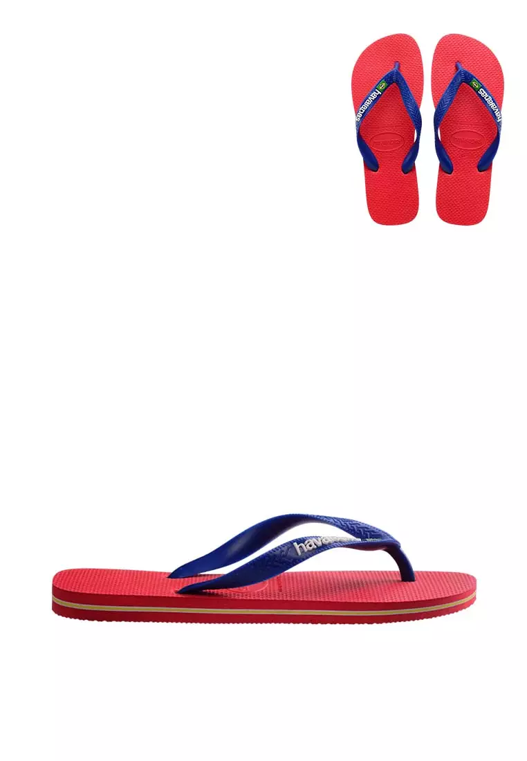 Buy Havaianas Unisex Brasil Logo - Ruby Red/Ruby Red Flip Flops 2025 ...
