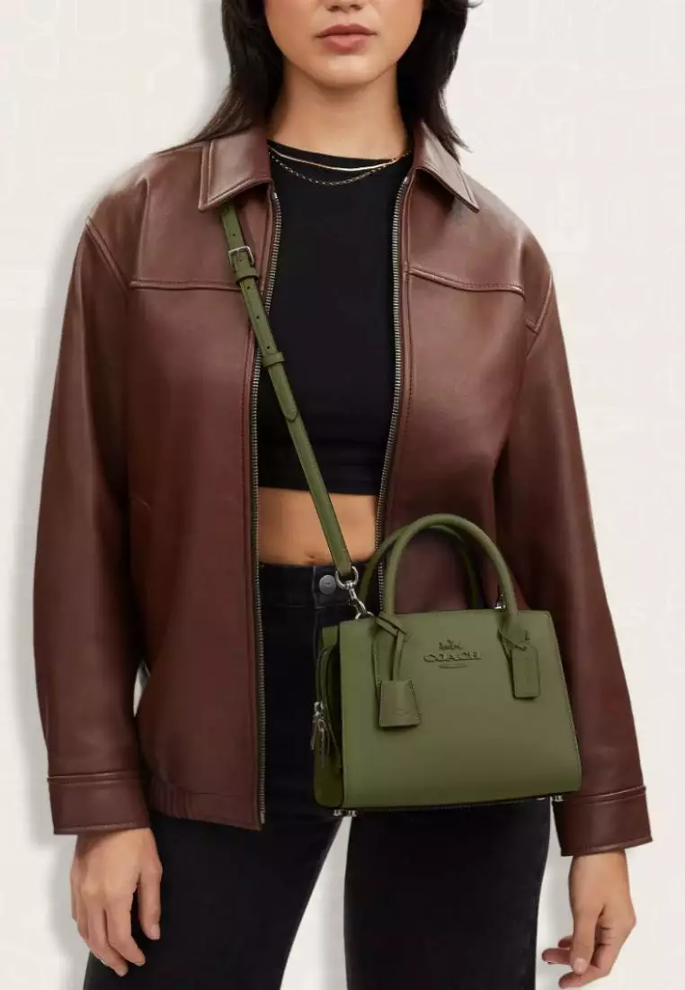 Jual Coach Coach Andrea Carryall Military Green Original 2025 | ZALORA ...