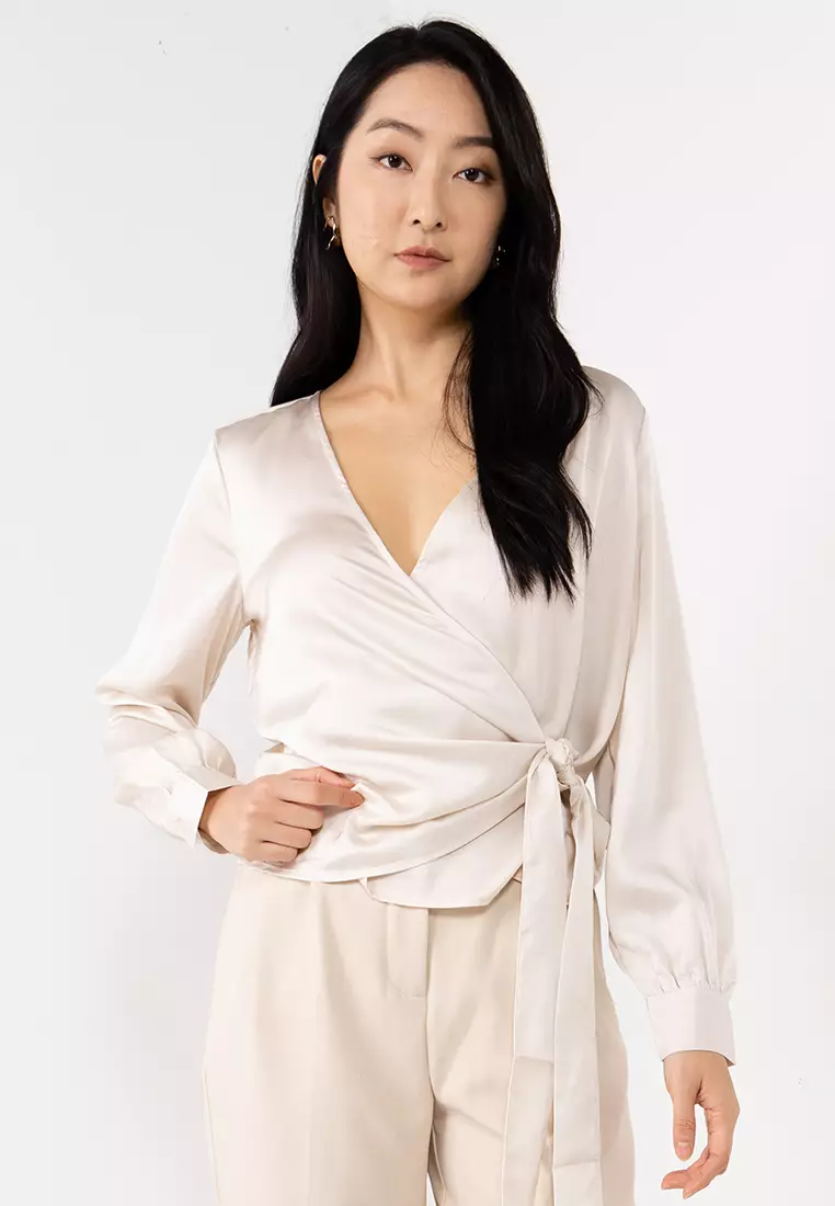 Vero Moda Neel Long Sleeves Wrap Top 2024 Buy Vero Moda Online