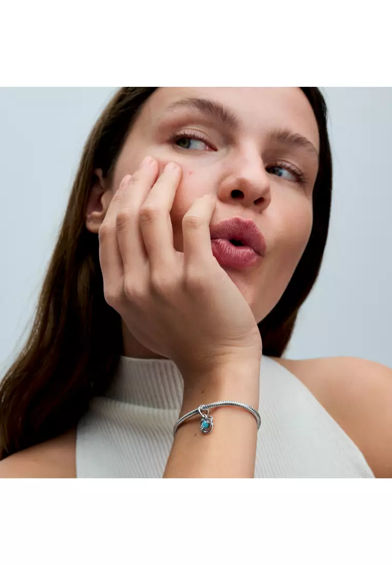 Buy Pandora Turquoise Blue Eternity Circle Dangle Charm 2025 Online ...