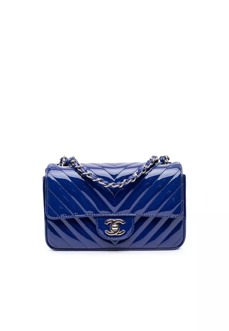 Buy Chanel Pre-Loved Chanel Mini Rectangular Classic Chevron Patent ...