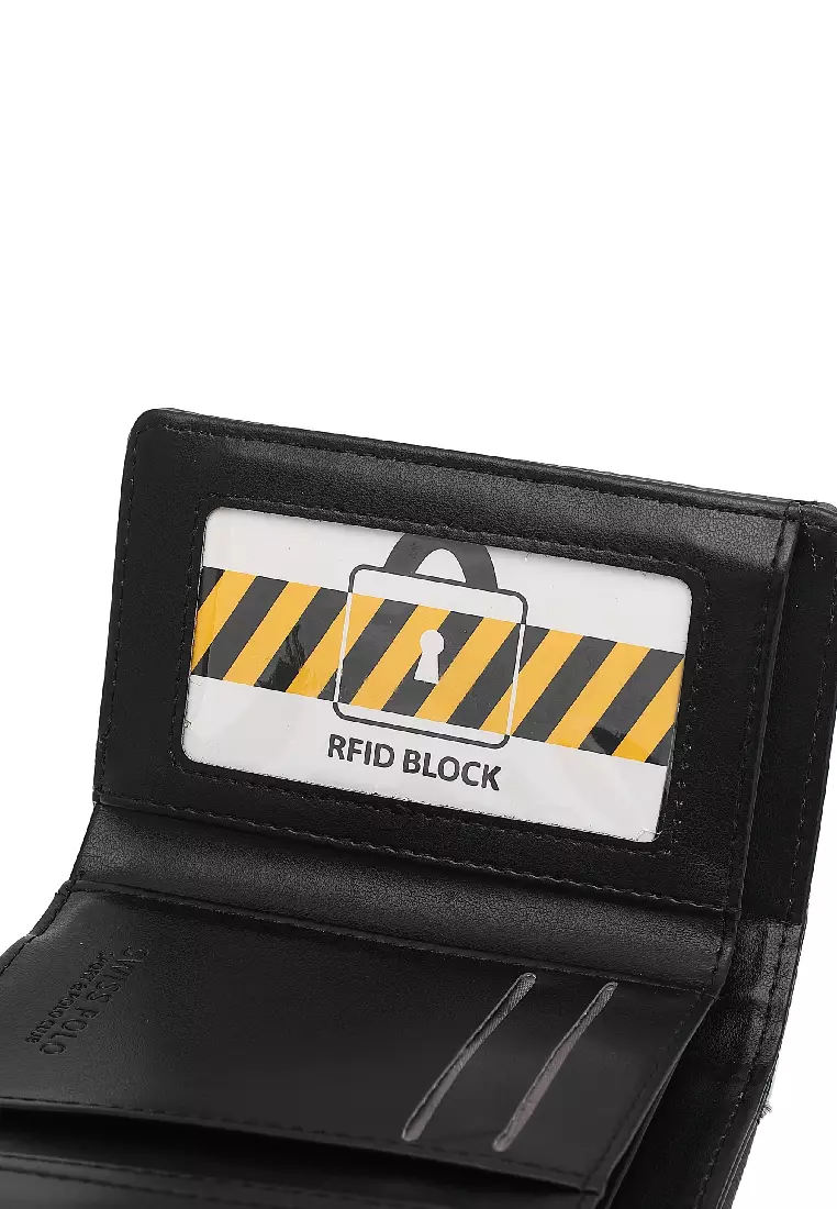 Jual Swiss Polo Women's Monogram Purse / Wallet - Black Original 2026 ...