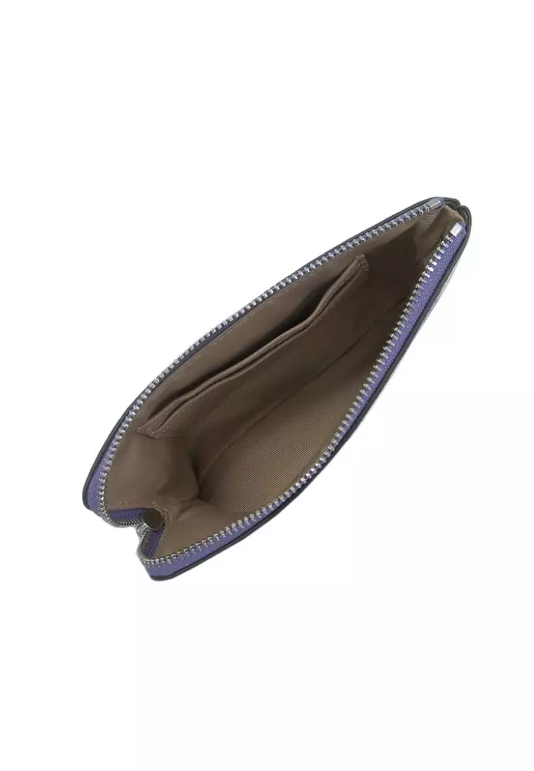 Buy Coach Coach Zip Leather Wallet (CR813) - SV / LIGHT VIOLET / CHALK ...