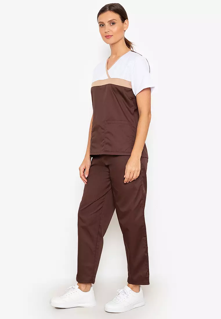 Buy INTAL GARMENTS ScrubSuit Medical Doctor Nurse Uniform SS04 Overlap ...