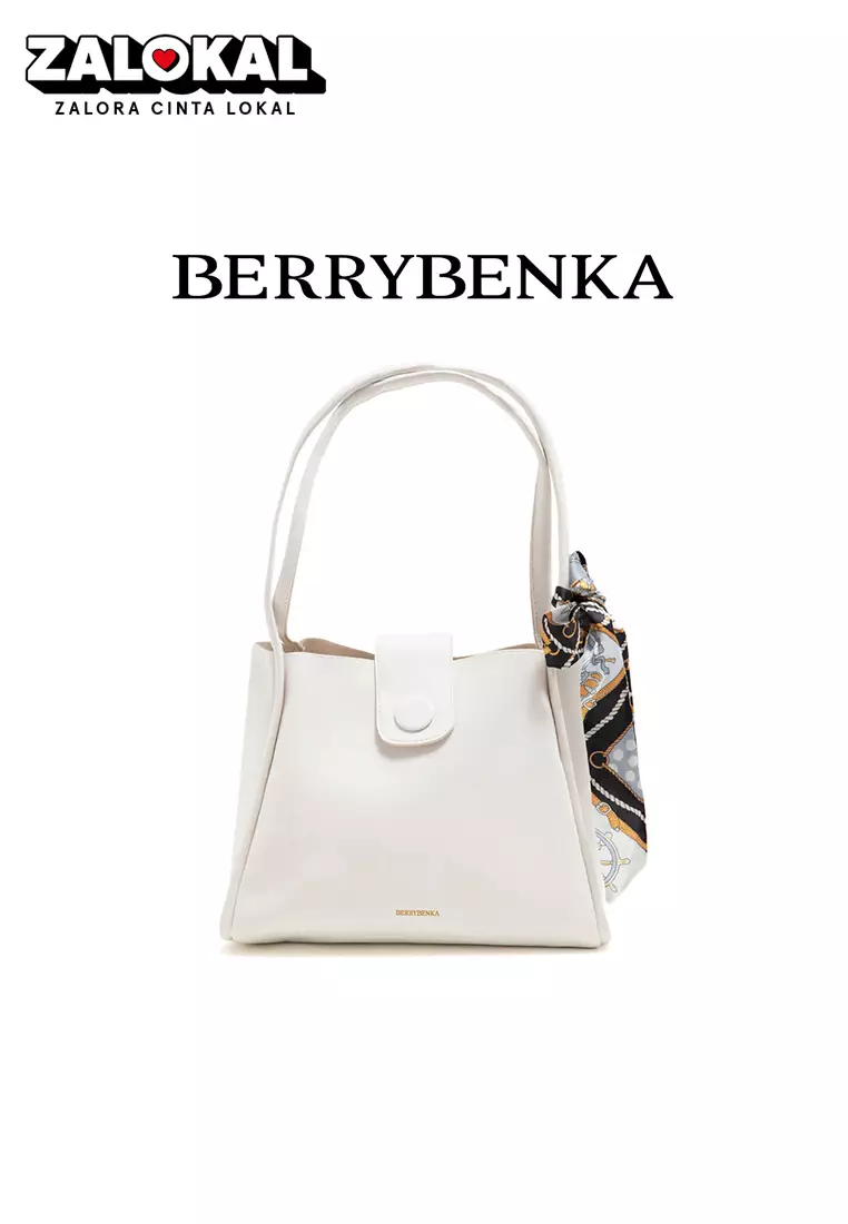 Jual Berrybenka Label Tekka Kanaya Tote Bag White Original 2023 ...