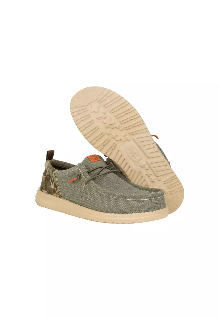 Buy HeyDude Men's Wally Funk Hunt Camo in Olive 2025 Online | ZALORA ...