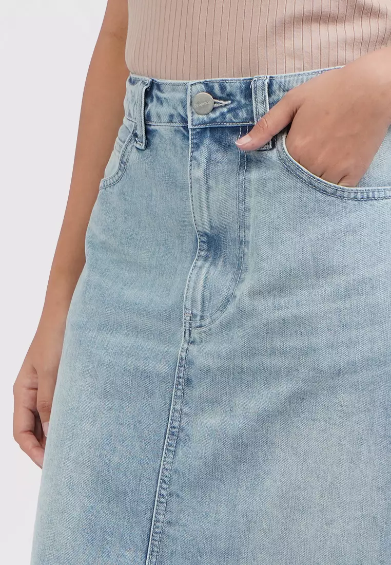 Jual Tirajeans Tirajeans Skirt 7-LSXSSEA224K031 LT. Blue Original 2025 ...