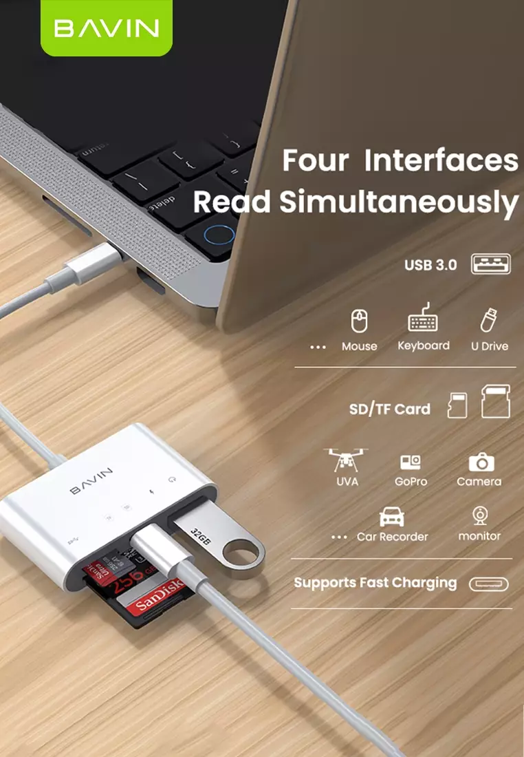 Buy BAVIN Bavin O33 OTG HUB Docking Station iPh Adapter Compatible for ...