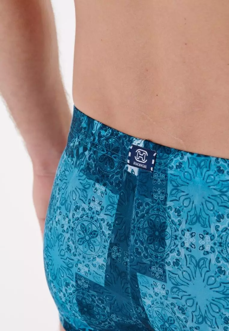 HOM Pierce Swim Shorts Blue Print 2024 | Buy HOM Online | ZALORA Hong Kong