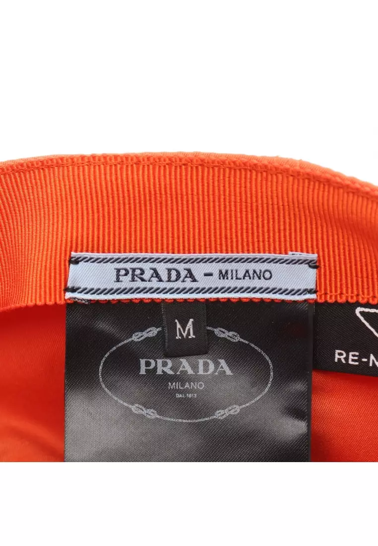 Buy Prada Pre-Loved Prada Re-Nylon baseball cap hat cap Nylon orange ...