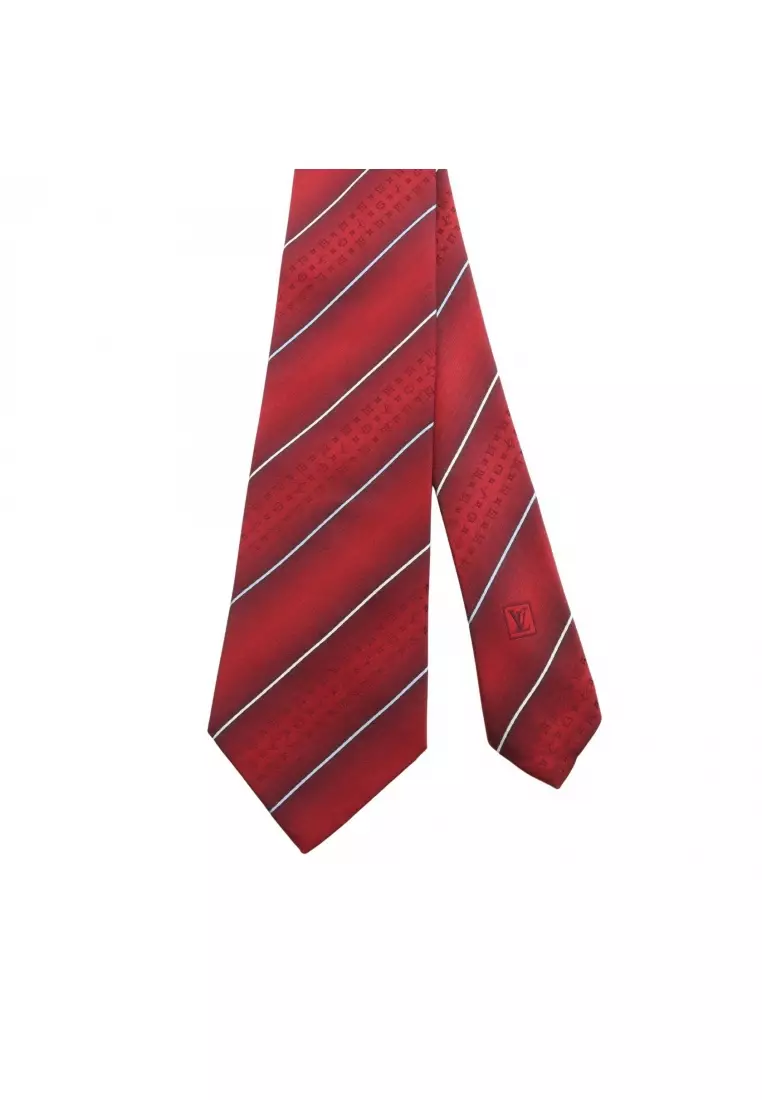 網上選購 Louis Vuitton Pre-Loved Louis Vuitton Cravat LV Slope tie silk Red ...