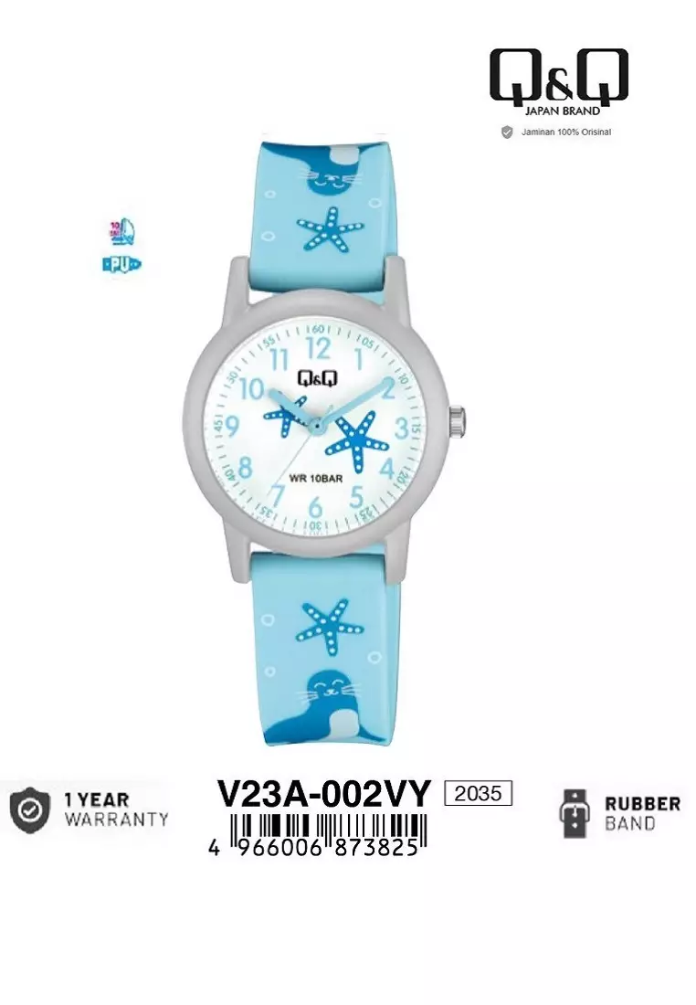 Jual Q&Q Q&Q QNQ QQ Original Kids Watch Jam Tangan Anak Tali Karet V23 V23A Water Resist V23A ...