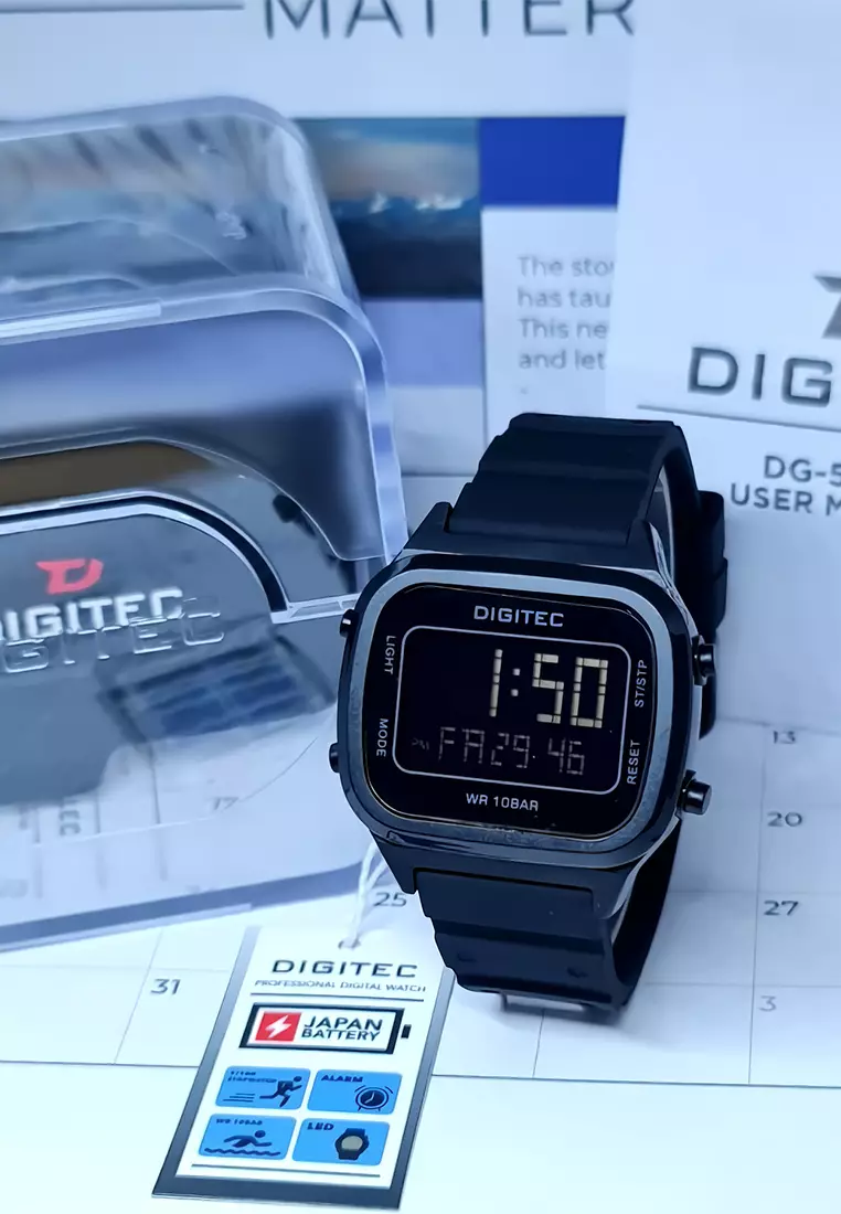 Jual Digitec Digitec Jam Tangan Digital Pria - Black - Silicone Strap ...