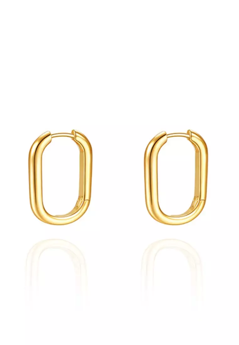 Buy CELOVIS Octavia Rectangular Drop Earrings in Gold Online | ZALORA Malaysia