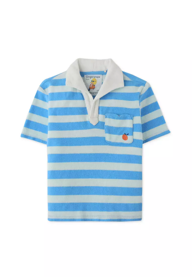 Buy Gingersnaps Boys Stripe Towel Terry Polo 2025 Online | ZALORA Philippines