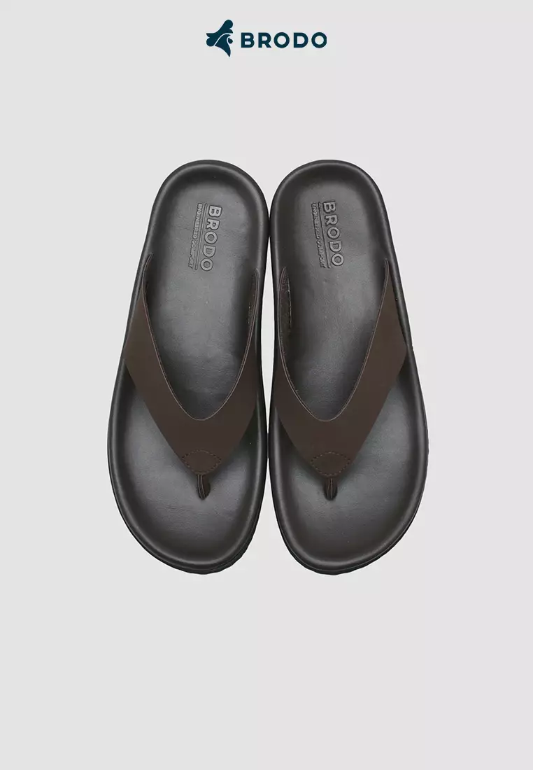 Jual Brodo BRODO - Sandal Pria Flipper Brown BS Original 2024 | ZALORA ...