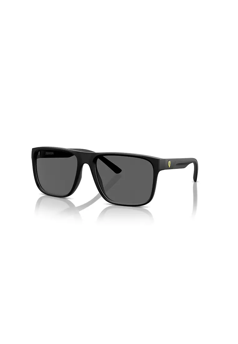 Scuderia Ferrari Men's Square Frame Black Injected Sunglasses - FZ6002U ...