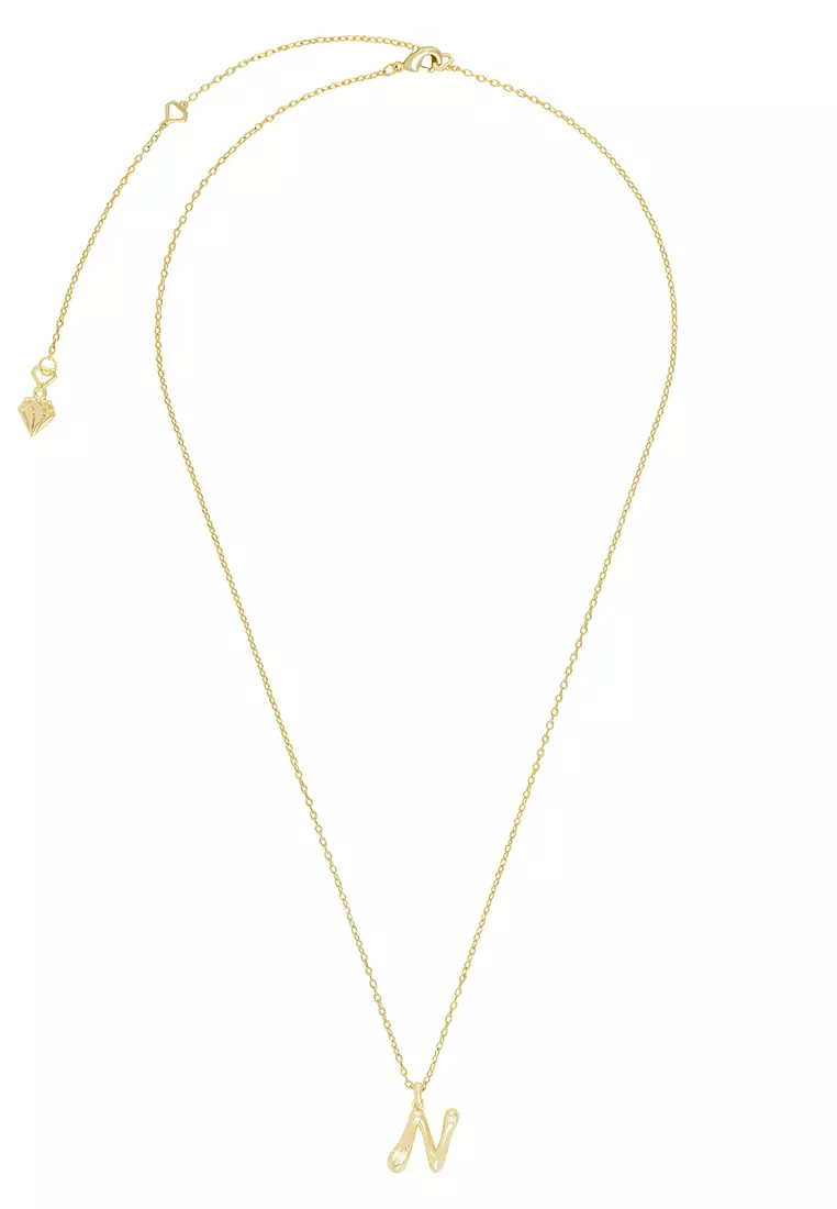 Buy Wanderlust + Co Alphabet Bubble Pendant Necklace - Letter N Online ...