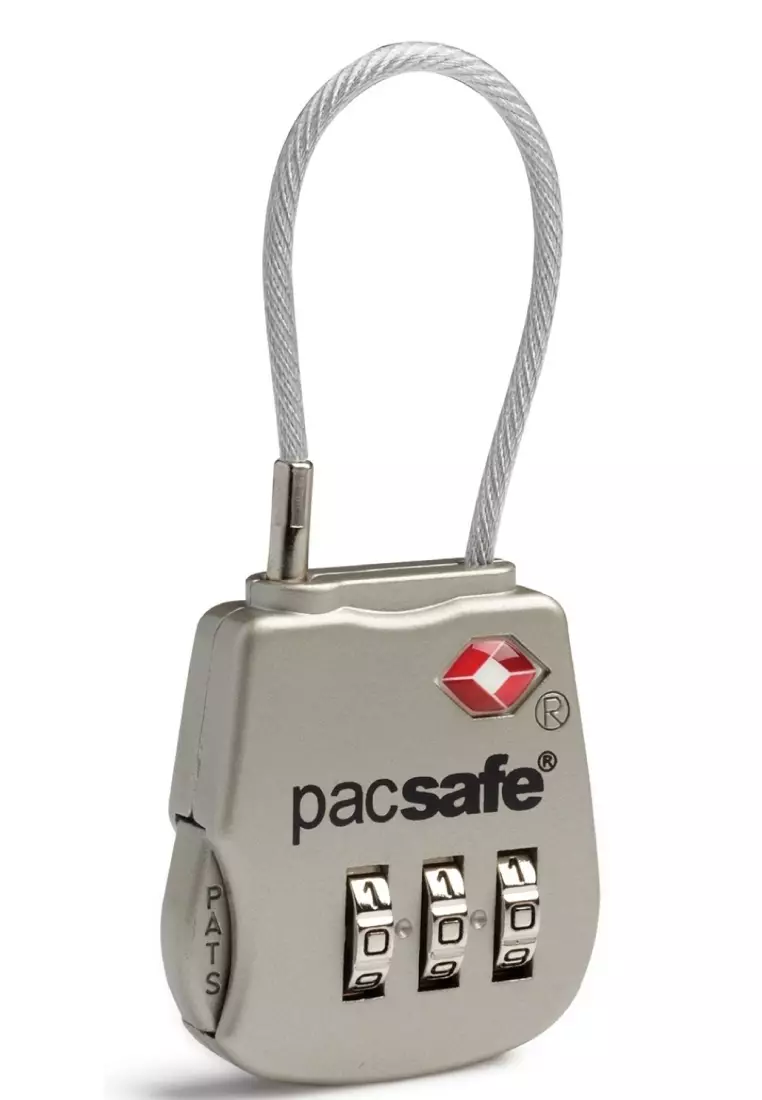 Buy Pacsafe Pacsafe Prosafe 800 TSA 3 Dial Cable Lock (Silver) Online ...