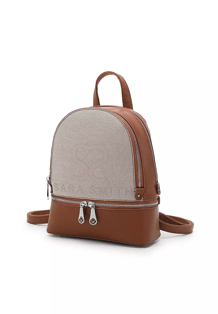 Buy Sara Smith Women's Logo Backpack - Coffee 2026 Online | ZALORA