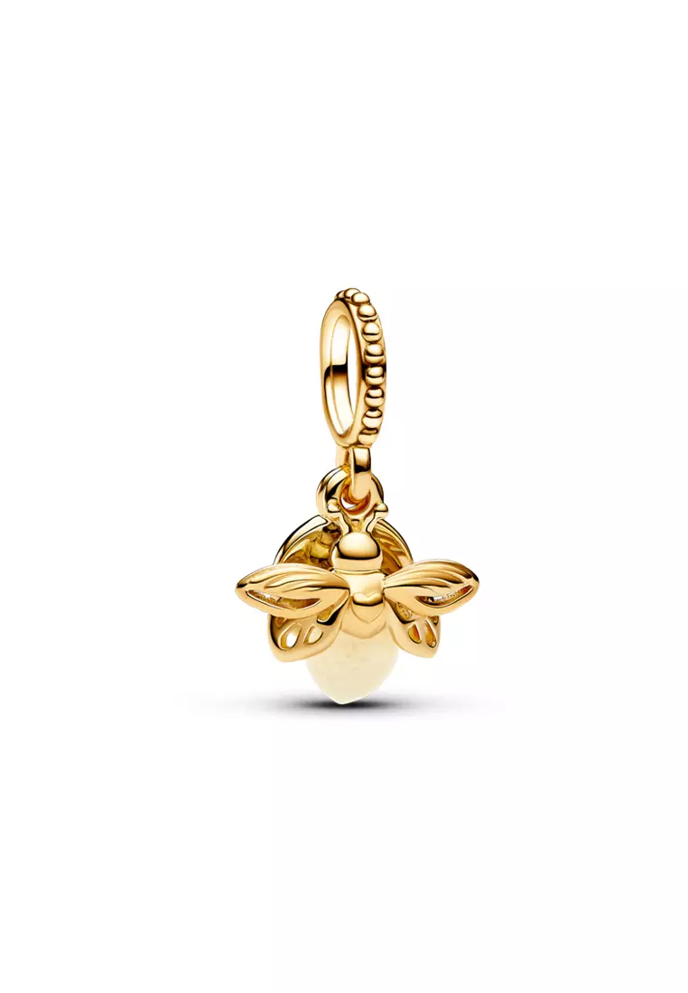Buy PANDORA Pandora 14k Gold Plated Glow-in-the-dark Firefly Dangle ...